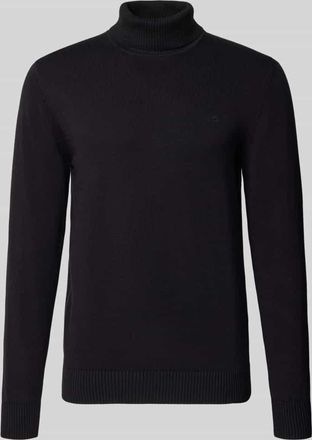 Christian Berg Regular Fit Strickpullover aus Baumwoll-Woll-Mix mit Rollkragen