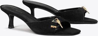Tory Burch Lock Sandale mit Kitten Heel