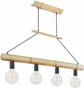 Globo Lighting Plafonnier suspension naturelle salon salle &agrave; manger &eacute;clairage lampe &agrave; suspension design vintage Globo 15425-4