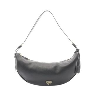 Prada Pre-owned Demi Lune Large Leather Shoulder Bag - - Pre-owned - Damen - Schwarzk - ONE SIZE