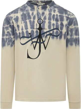 J.W.Anderson Homme, Tops, Multicolore, Taille: L Tie-dye Ribbon Anchor Long Sleeve