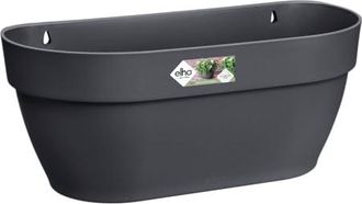 ELHO Vibia Campana Wandampel 35 - Übertopf für Balkon & Außen - Ø 35.0 x H 14.8 cm - Schwarz/Anthrazit