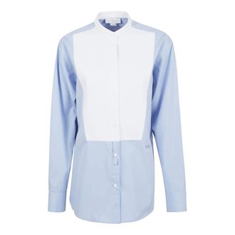 Stella McCartney Femme, Blouses et Chemises, Bleu, Taille: 30 FR Chemise Manches Courtes &Eacute;vas&eacute;es