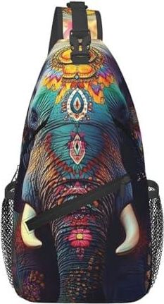 Generic The Bohemian Elephant Datura Sac &agrave; bandouli&egrave;re Sac &agrave; dos de voyage Sac &agrave; dos &agrave; bandouli&egrave;re pour homme Sac &agrave; dos de randonn&eacute;e
