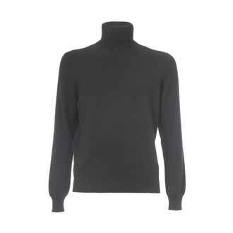 Gran Sasso Kaschmir Rollkragenpullover Gerippt - - Knitwear - Herren - Schwarzk - 3XL