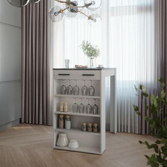 Vicco Bartisch Repose, Anthrazit/Wei&szlig;, 67 x 100 cm, Vicco