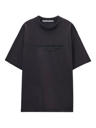 Alexander Wang t-shirt à patch logo - Gris