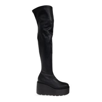 Vic Mati&eacute; Leder Keilabsatzstiefel - - Shoes - Damen - Schwarzk - 39 EU