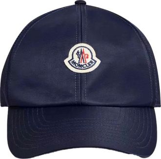 Moncler Satin Baseball Cap in Navy - - Accessories - Damen - Blau - ONE SIZE