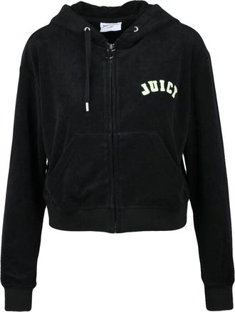 Juicy Couture Femme, Sweatshirts et sweats &agrave; capuche, Noir, Taille: 38 FR Felpa in spugna SweaT-shirt