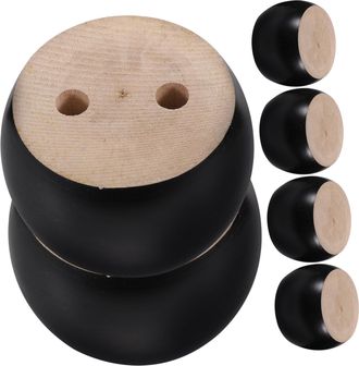 DOITOOL 6 Stück Teiliges Massivholz Möbelbeine Möbelfüße Sofa Ersatz Füße Robust Stabil Klassisch Elegant für Bett Tisch Schrank DIY Möbelrenovierung