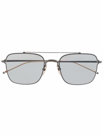 Thom Browne lunettes de soleil &agrave; monture carr&eacute;e - Argent