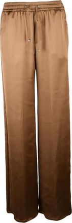 Herno Femme, Pantalons, Brun, Taille: 36 FR Tuta in Satin Wide Pantalons