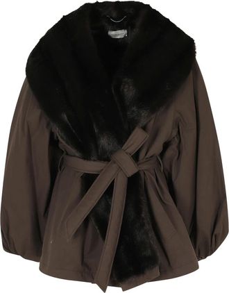 Magda Butrym Femme, Vestes, Brun, Taille: 34 FR Veste oversize en fausse fourrure