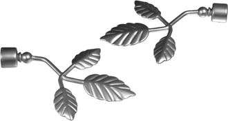 Liedeco Endstück für Gardinenstangen Bacchus Landhaus, ø 16 mm, 2 Stk chrom matt