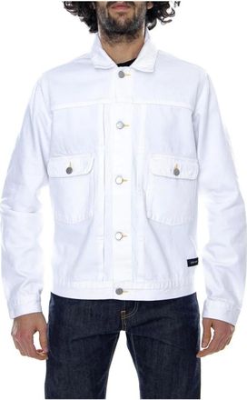 Edwin Homme, Vestes, Blanc, Taille: S Giacca Estiva