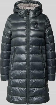 Blauer Steppmantel mit Sorona-F&uuml;llung Modell Adelaide