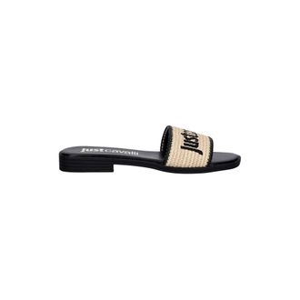 Just Cavalli Tongs &agrave; Logo - Femme - Chaussures - Noir - Taille: 37 EU