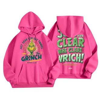 Generic Le Grinch Sweat A Capuche Femme Polaire Sweet De Vêtements Pyjama Pull Plaid Noel Pulls Vetement Adulte Moche Noël Chaud Hiver 2025 The Christmas Over