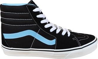 Vans Sk8-Hi Baskets pour homme en cuir et textile Noir, Noir, 44 EU