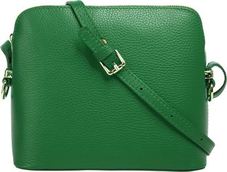 Cluty Umhängetasche echt Leder Damen | Made in Italy, Smartphonefach, Handtasche aus Leder, Crossbody Bag mit Reißverschluss, kleine Schultertasche | 021219