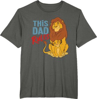 Disney The Lion King Simba and Mufasa This Dad Rules Vater T-Shirt