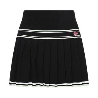 Casablanca Femme, Jupes, Noir, Taille: 38 FR Viscose Pleated Mini Skirt