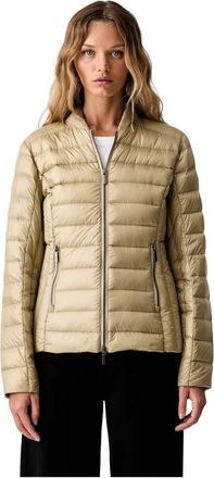 A|X Armani Exchange Femme, Vestes, Beige, Taille: 40 FR Doudoune Coupe Ajust&eacute;e en Nylon L&eacute;ger