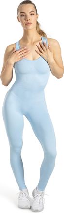 Smilodox Jumpsuit Damen Elsie, Seamless Einteiler mit Racerback, Ganzkörperanzug geripptes Material, Sportanzug figurformender Fit, Overall atmungsaktiv, perfe