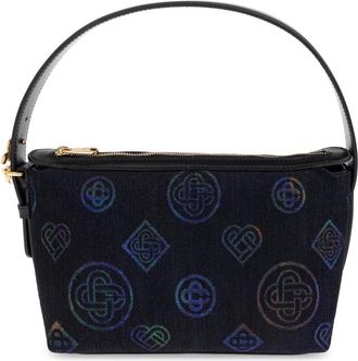 Casablanca unisex, Sacs, Bleu, Taille: ONE Size Sac bandouli&egrave;re avec monogramme