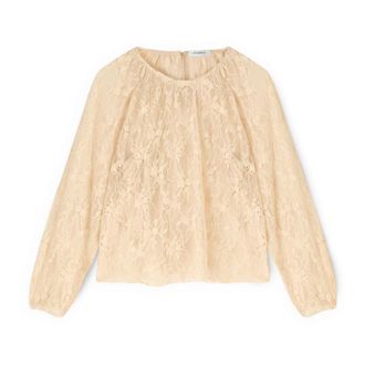 Motivi Lang&auml;rmelige Spitzenbluse - - Blouses & Shirts - Damen - Beige - L