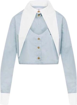 Vivienne Westwood Femme, Blouses et Chemises, Bleu, Taille: 42 FR Cut Off Heart Shirt