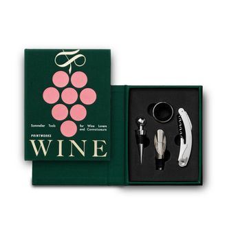 Printworks Printworks The Essentials Wine Tools - Weinflaschen&ouml;ffner, Stopfen, Ausgie&szlig;er & Halsband Set in edlem Bookstyle Etui