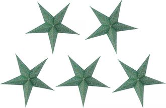 Guru Shop 5 STK. Papier Ministern Für Lichterkette, 20 cm, Faltbar, 5er Set - Design 16