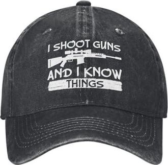 Generic Casquette Trucker Je Manie Les Armes &Agrave; Feu Et Je Sais des Choses L&eacute;ger Sun Protection Casquettes Classique Sunhat pour Entra&icirc;nements Les Saisons Femme