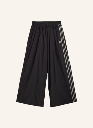 Yohji Yamamoto Y-3 Raw Edge 3-Streifen Hose, Weit Geschnitten schwarz