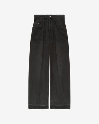 Isabel Marant Pantalon Rachelle - Femme - Noir D&eacute;lav&eacute; - Taille36 - Marant &Eacute;toile