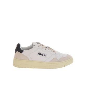 Karl Lagerfeld Wei&szlig;e Leder Low Lace Sneakers - - Shoes - Damen - Mehrfarbig - 41 EU