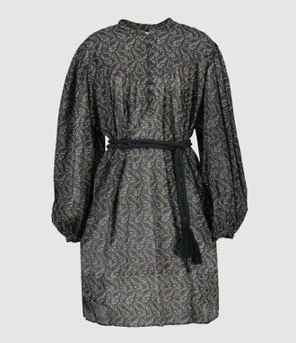 Isabel Marant Robe Courte Kildi Faded Black