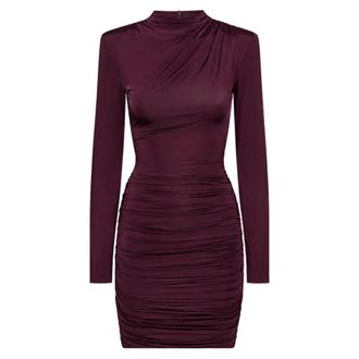 Rotate Drapey Mini Kleid - - Dresses - Damen - Braun - 2XS