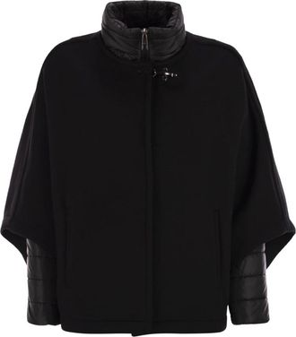 Fay Femme, Vestes, Noir, Taille: 36 FR Cape 3-en-1 Double Face