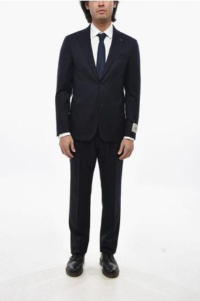 Corneliani CC COLLECTION Virgin Wool Suit with Notch Lapel Gr&ouml;&szlig;e 50