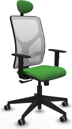 Piqueras y Crespo Ergonomischer Stuhl mit 1D-Armlehnen, h&ouml;henverstellbare Lendenwirbelst&uuml;tze und festes Kopfteil, ausgestattet mit Sincro 3 Positionen und Schneideschau