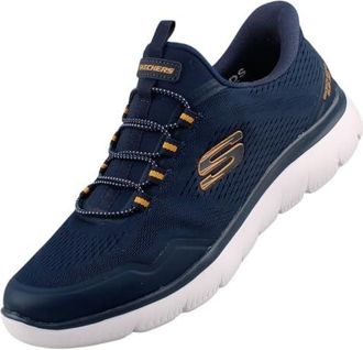 Skechers Baskets Summits Top Rate pour homme, Bleu marine/jaune., 48.5 EU