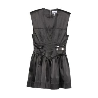 Ganni Satin Korsett Kleid - - Dresses - Damen - Schwarzk - XS