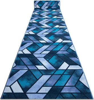 RugsX Rugsx - tapis de couloir antidérapant romby diamants bleu marine 110cm blue 110x180 cm