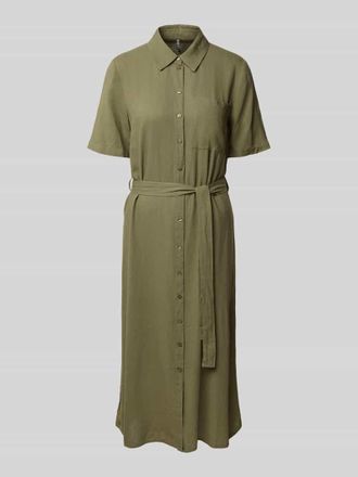 Pieces Figurumspielendes Freizeitkleid aus Viskose-Leinen-Mix Modell PIA