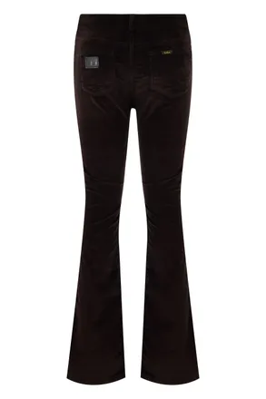 Lois Jeans Cotton-Lyocell Blend Flared Trousers - Brown