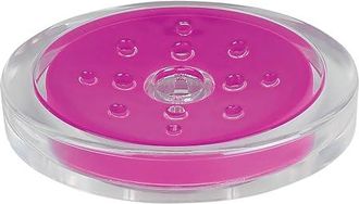 Spirella Seifenschale Steinoptik dekorative Badausstattung Seifenablage Maße: 13 x 10 x 3 cm - Pink