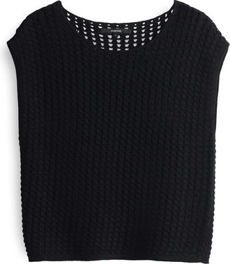 someday Damen Pullover | Strickshirt TARISOL Regular in sommerlicher Ajour Optik Black, 40